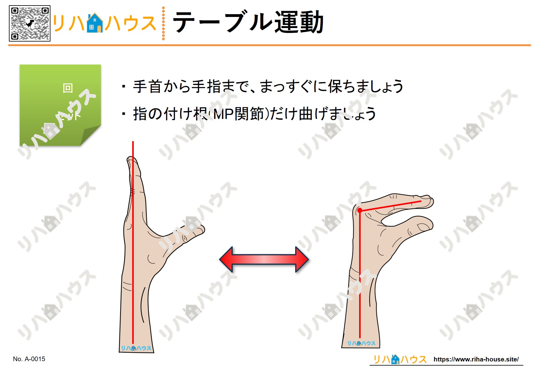 【テーブル運動】手指MP関節屈曲トレーニング｜虫様筋を鍛える自主トレ用リハビリ素材【無料ダウンロード】 – リハビリ/自主トレーニング/脳トレ ...